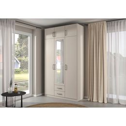 Kleiderschrank Rauch, B:136cm H:248cm T:54cm, beige, Holzwerkstoff, Kinderzimmer, Schr&auml;nke, "Schrank Garderobe W&auml;scheschrank GAMMA in 4 Breiten