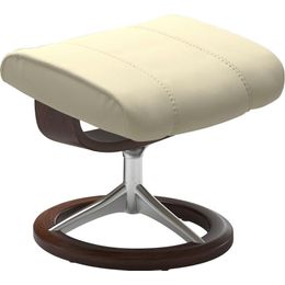 Fu&szlig;hocker stressless, B:54cm H:41cm T:39cm, beige, Leder BATICK: BATICK ist ein leicht korrigiertes, durchgef&auml;rbtes und genarbtes M&ouml;belleder, bei dem