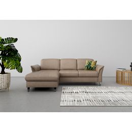 Sit & More Ecksofa SIT & MORE, B:258cm H:88cm T:173cm, grau, 100% Polyester, Wohnzimmer, Sofas, "Maggiore L-Form", wahlweise mit Kopfteilverstellung,