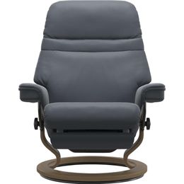 Relaxsessel stressless, B:79cm H:103cm T:78cm, blau, Leder BATICK: BATICK ist ein leicht korrigiertes, durchgef&auml;rbtes und genarbtes M&ouml;belleder, bei