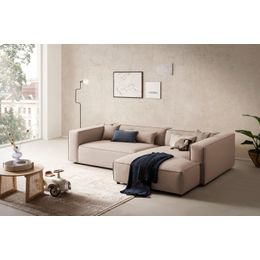 Ecksofa, B:288cm H:66cm T:198cm, beige, LeGer Home by Lena Gercke, 100% Polyester, Wohnzimmer, Sofas, "PIARA XXL, Big-Sofa, Cord, Leinenoptik o.