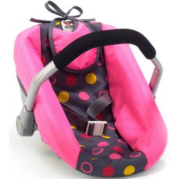 Bayer Chic 2000 CHIC2000 Kinder Puppen Autositz "f&uuml;r Puppen bis Gr&ouml;&szlig;e 50 cm", pink, Kunststoff, Polyester, Stahl, B:31cm H:32cm T:45cm, Puppenausstattungen