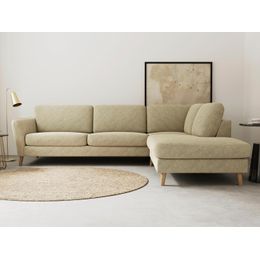 Ecksofa Home Affaire, B:278cm H:88cm T:202cm, braun, Webstoff (100% Polyester);Struktur fein (58% Polyester, 22% Polypropylen);Filzoptik (100%