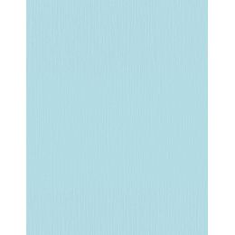 ELLE DECORATION Vliestapete "Uni", B/L: 0,53m x 10,05m, Rollen: 1, blau, Wohnzimmer, Tapeten