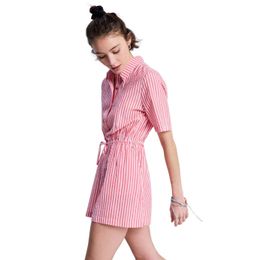 Roxy Damen Jumpsuit "Real Tomorrow Stripe"hibiscus sunrise stripe, Gr. XS, Obermaterial: 100% Baumwolle., Overalls