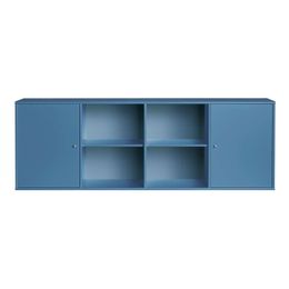 Sideboard, B:177cm H:61cm T:42cm, blau, HAMMEL FURNITURE, Holzwerkstoff, Massivholz, Wohnzimmer, Sideboards, "Mistral, Hochwertig Schrank,