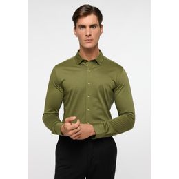 Eterna Herren Langarmhemd "SLIM FIT"olive, Gr. 40, Jersey, 100% cotton, Hemden