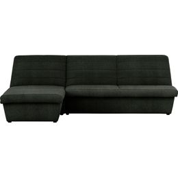 Ecksofa, B:274cm H:92cm T:168cm, gr&uuml;n, LOOKS by Wolfgang Joop, 100% Polyester, Wohnzimmer, Sofas, "LOOKS VIII L-Form", Quersteppung, ohne Armlehnen,