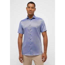 Eterna Herren Kurzarmhemd "SLIM FIT", blau, Gr. 42, 40% cotton, 4% Elasthan, 56% Lyocell, Hemden, EASY IRON (b&uuml;gelleicht)