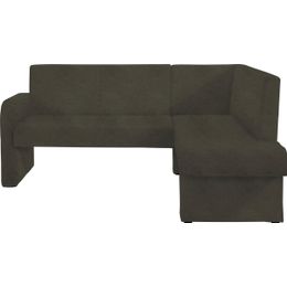 Eckbank Home Affaire, B:190cm H:89cm T:140cm, gr&uuml;n, Holzwerkstoff, Massivholz, Polyester, Esszimmer, Sitzb&auml;nke, "Umag", Sitz und R&uuml;cken gepolstert,