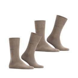 Esprit Herren Socken "Basic Easy", Gr. 43nutmeg mel, Baumwollmischung, unifarben, Socken, druckfreier, breiter Komfortbund, atmungsaktiv, uni Socken