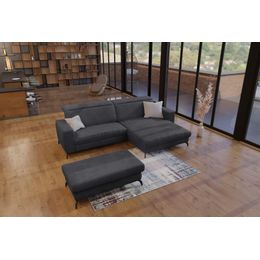 Sit & More Ecksofa SIT & MORE, B:290cm H:88cm T:178cm, grau, 100% Polyester, Wohnzimmer, Sofas, "Bolero L-Form"