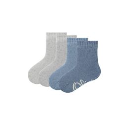 s.Oliver M&auml;dchen Socken "Socken 4er Pack", Gr. 15, blau, 74% Baumwolle 13% Polyester 12% Polyamid 1% Elasthan, Socken