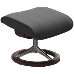 Fu&szlig;hocker stressless, B:55cm H:41cm T:39cm, grau, Leder BATICK: BATICK ist ein leicht korrigiertes, durchgef&auml;rbtes und genarbtes M&ouml;belleder, bei dem