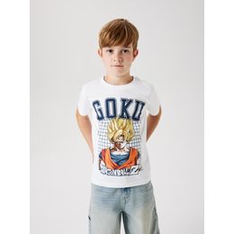 name it Jungen T-Shirt "NKMDRUE DRAGONB NREG SS TOP BOX NOOS VDE", wei&szlig;, Gr. 116, bedruckt, Jersey, Obermaterial: 100% Baumwolle, Shirts