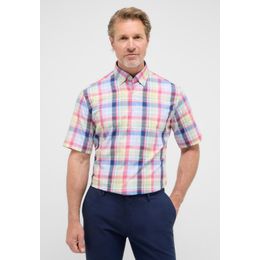 Eterna Herren Kurzarmhemd "MODERN FIT", bunt, Gr. XL, 45% Baumwolle, 55% Lyocell, Hemden, EASY IRON (b&uuml;gelleicht)