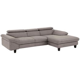 Ecksofa Home Affaire, B:268cm H:73cm T:108cm, braun, 100% Polyester, Feinstruktur 75000 Scheuertouren, Struktur 35000 Scheuertouren, Microfaser