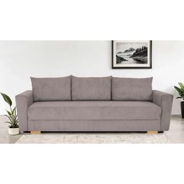 3-Sitzer Home Affaire "MAGHERA 230 cm - OTTO. Verl&auml;ssliche Qualit&auml;t.", beige, B:230cm H:79cm T:92,5cm, 100% Polyester, Sofas, Schlafsofa, Bettkasten, pflegeleicht