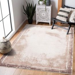 Teppich Carpet City, B:120cm H:11mm L:170cm, beige, Kunstfaser, Wohnzimmer, Teppiche, "Noa 9330", L&auml;ufer, Kurzflor, Modern, Weicher Flor,