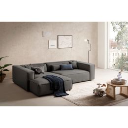 Ecksofa, B:288cm H:66cm T:198cm, grau, LeGer Home by Lena Gercke, 100% Polyester, Wohnzimmer, Sofas, "PIARA XXL, Big-Sofa, Cord, Leinenoptik o.