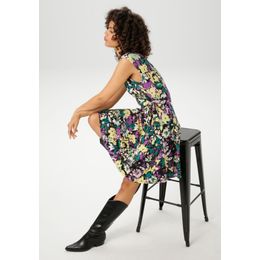 Aniston CASUAL Damen Sommerkleid, bunt, Gr. 36, bedruckt, gebl&uuml;mt, Single Jersey, Obermaterial: 95% Viskose, 5% Elasthan, Kleider, mit malerischem