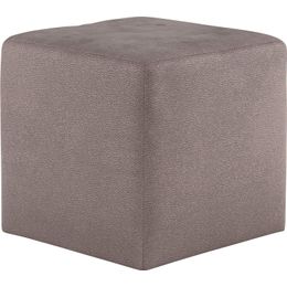 Hocker COTTA, B:40cm H:40cm T:40cm, braun, 100% Polyester, Wohnzimmer, Hocker, "Cuby", Sitzw&uuml;rfel, Cube, Sitzhocker