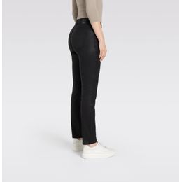 MAC Damen 5-Pocket-Hose, schwarz, Gr. 34, unifarben, Web, Obermaterial: 52% Baumwolle, 46% Lyocell, 2% Elasthan, Hosen, mit Zipper-Detail