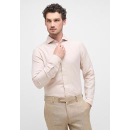Eterna Herren Langarmhemd "SLIM FIT"beige, Gr. 40, Twill, 59% Baumwolle, 41% Leinen, Hemden, EASY IRON (b&uuml;gelleicht)