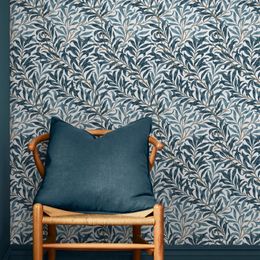 Vliestapete "Willow Bough", B/L: 0,52m x 10m, Rollen: 1, blau, WILLIAM MORRIS AT HOME, Wohnzimmer, Tapeten, 10mx52cm (ca. 5m2)