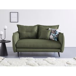 2-Sitzer Home Affaire, B:162cm H:94cm T:110cm, gr&uuml;n, Sofas, "Lazio", inklusive 1 Stk. Wende- und 1 Stk. Zierkissen