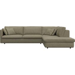 Ecksofa FLEXLUX, B:328cm H:84cm T:272cm, gr&uuml;n, 62% Polyester/14% Cotton/7% Linen, Wohnzimmer, Sofas, "Lovane, elegant und zeitlos, bequem, L-Form",