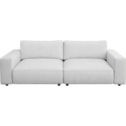 Big-Sofa Musterring, B:252cm H:81cm T:124cm, wei&szlig;, Flachgewebe FLORIS (100% Polyester);Flachgewebe VALMONT (60% Baumwolle/ 40% Leinen);Microfaser