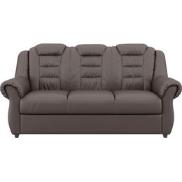 3-Sitzer Home Affaire, B:196cm H:102cm T:101cm, braun, 64% Polyurethan, 25% Polyester, 11% Baumwolle, Sofas, "Boston", Sofa mit hoher R&uuml;ckenlehne