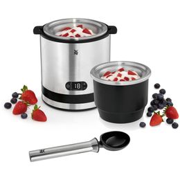WMF Eismaschine "K&Uuml;CHENminis 3-in-1 Eiscreme/Frozen Yogurt/Sorbet, Eisw&uuml;rfelbeh&auml;lter", B:19,2cm H:18,5cm T:16,1cm, silber, Eismaschinen, mit Timer