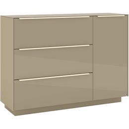 Sideboard, B:137cm H:102cm T:42cmtaupe matt lack, glas taupe glanz, SET ONE BY Musterring, Glas, Holzwerkstoff, Wohnzimmer, Sideboards, "Reno", Mit