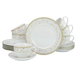 Creatable Kaffeeservice "Emilia-Romagna, Kaffee-Service 18-tlg", 18 Stk., beige, Geschirr-Sets, Blumendekor