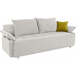 Schlafsofa Collection AB, B:212cm H:84cm T:96cm, silber, Zierkissen: 100% Polyester;Struktur (100% Polyester);Kunstleder SOFTLUX;Microfaser