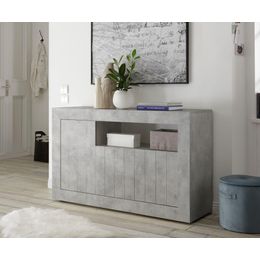 Sideboard Home Affaire, grau, Wohnzimmer, Sideboards, "Urbino", Breite 138 cm