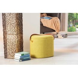 Hocker Inter Link, B:42cm H:36cm T:30cm, gelb, Wohnzimmer, Hocker, "Dilia Stauraumhocker, Sitzhocker, Pouf, moderne Trendfarben", Mit Stauraum &