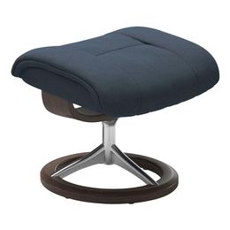 Fu&szlig;hocker stressless, B:55cm H:41cm T:39cm, blau, Leder BATICK: BATICK ist ein leicht korrigiertes, durchgef&auml;rbtes und genarbtes M&ouml;belleder, bei dem