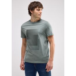 Street One MEN Damen T-Shirt, silber, Gr. XXL, bedruckt, Web, 100% Baumwolle, Shirts, aus reiner Baumwolle