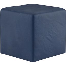 Hocker COTTA, B:40cm H:40cm T:40cm, blau, 100% Polyester, Wohnzimmer, Hocker, "Cuby", Sitzw&uuml;rfel, Cube, Sitzhocker