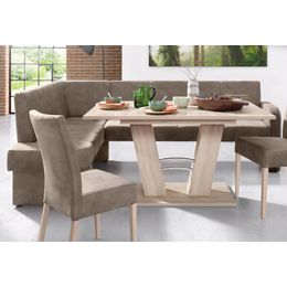 Eckbank Home Affaire, B:210cm H:89cm T:160cm, braun, 100% Polyester Primabelle ( Microfaser );100% Polyester Duncan ( Luxus-Microfaser), Esszimmer,