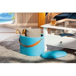 Hocker Inter Link, B:42cm H:36cm T:30cm, blau, Wohnzimmer, Hocker, "Dilia Stauraumhocker, Sitzhocker, Pouf, moderne Trendfarben", Mit Stauraum &