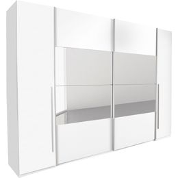 Schwebet&uuml;renschrank Schlafkontor, B:312cm H:226cm T:60,3cm, wei&szlig;, Holzwerkstoff, Schr&auml;nke, "Kleiderschrank Dreht&uuml;renschrank Schrank Garderobe MEGA",