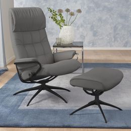 Relaxsessel stressless, B:80cm H:116cm T:71cm, grau, Leder BATICK: durchgef&auml;rbtes und genarbtes M&ouml;belleder;Leder PALOMA: durchgef&auml;rbtes