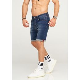 behype Herren Shorts "MALAY", blau, Gr. 34, 98% Baumwolle, 2% Elasthan, Hosen, im klassischen 5-Pocket-Stil