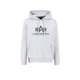 Herren Hoodie "Basic Hoodie BL Rainbow Refl. Print", grau, Gr. L, Alpha Industries, Obermaterial: 80% Baumwolle, 20% Polyester, Sweatshirts