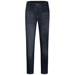 Bugatti Damen 5-Pocket-Jeans, blau, Gr. 40, 89% Baumwolle, 8% Elastomultiester, 3% Elasthan, Jeans, mit Used-Waschung
