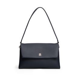 Tommy Hilfiger Damen Schultertasche "TH MODERN ESS SHOULDER BAG", blau, Lederimitat, Taschen, Damen Minibag, Tragetasche mit goldfarbenen Details
